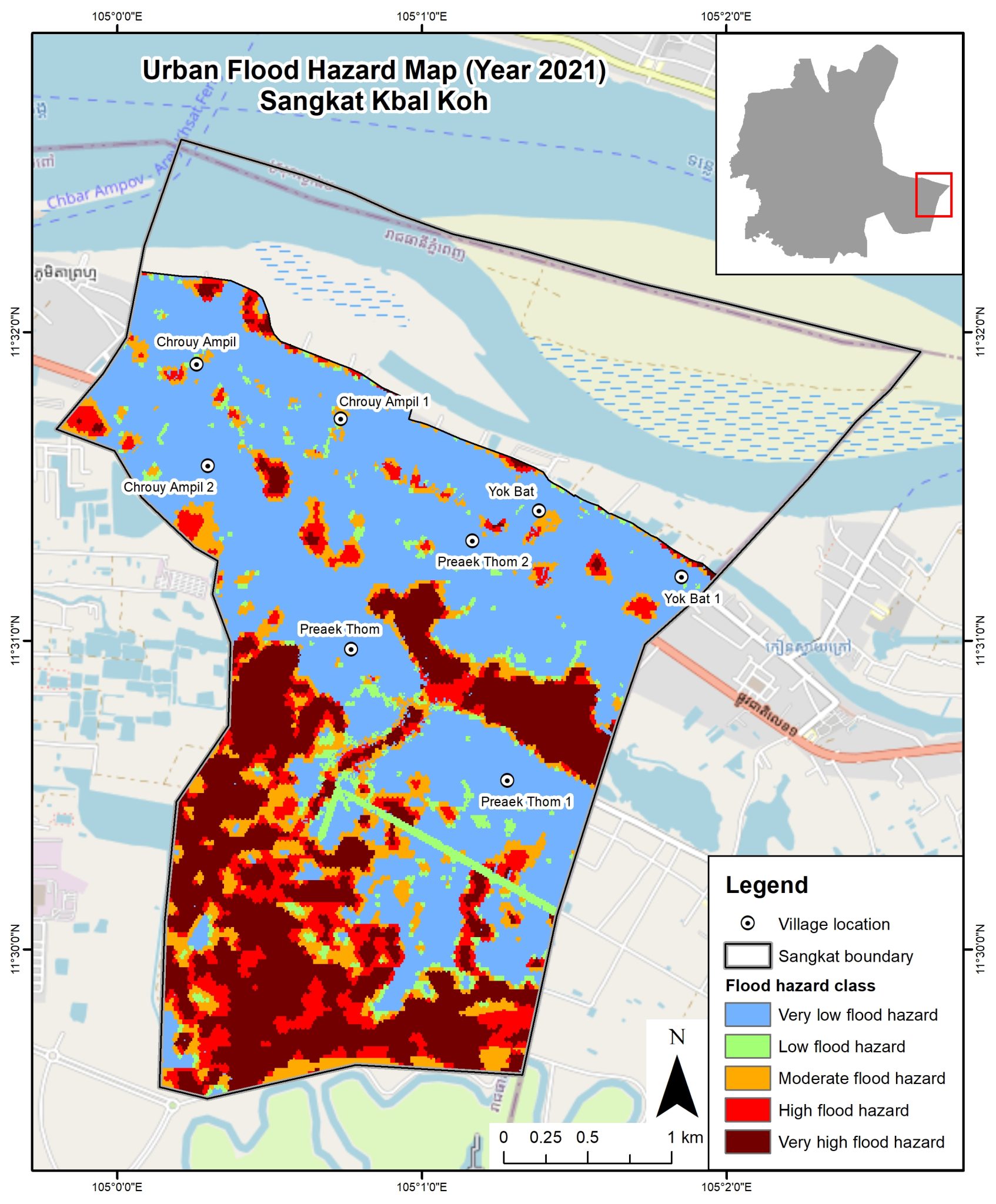Flood hazard map – Scenario Hb – Flood Map Tool